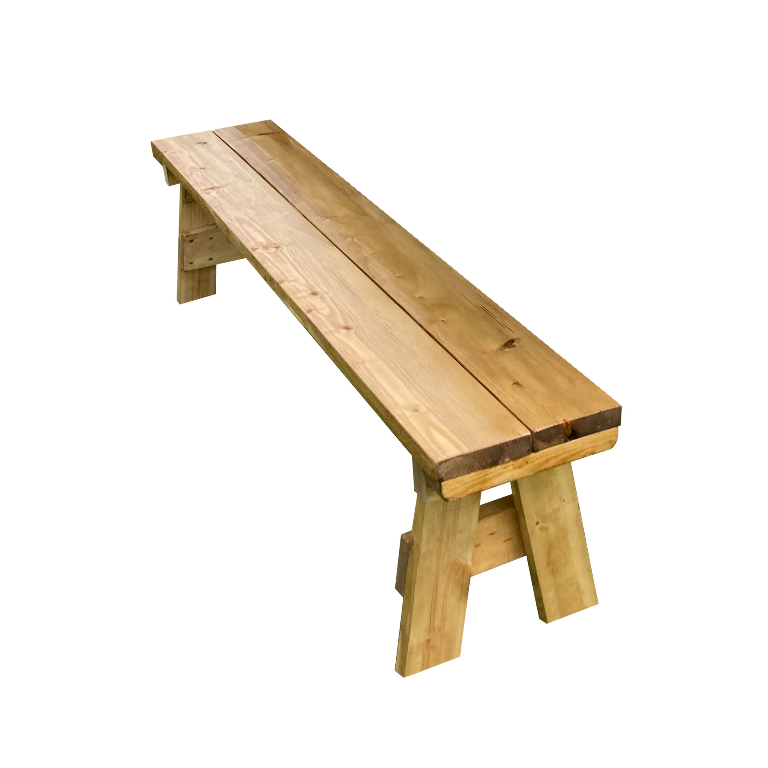 3. Indoor Folding Rustic-style Bench – The Trestle Table Company