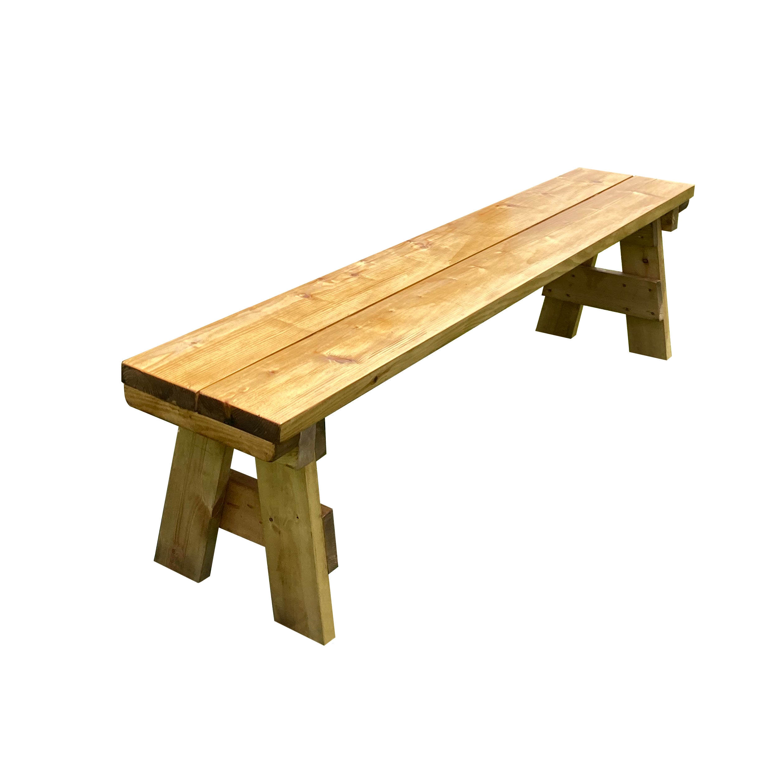 3. Outdoor Folding Rustic-style Bench – The Trestle Table Company