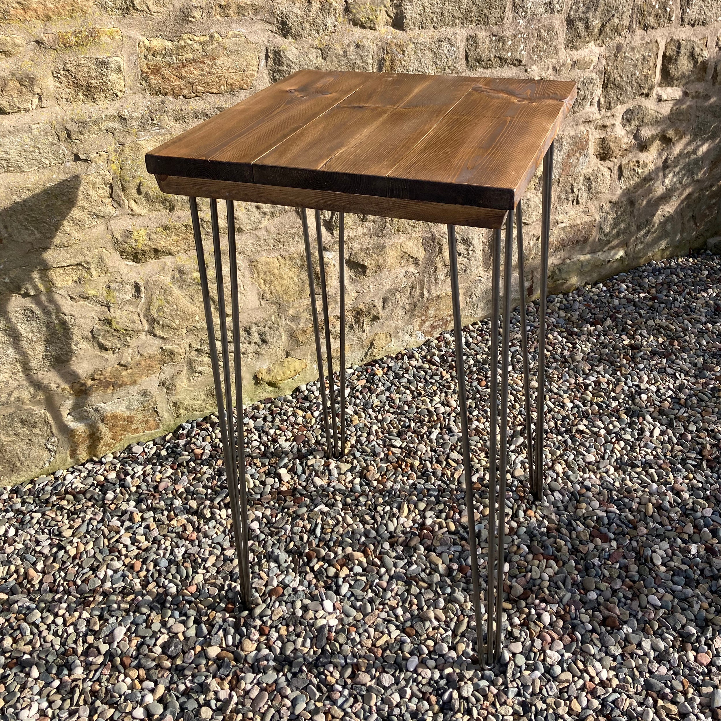 2. Outdoor Rustic-style Poseur Tables – The Trestle Table Company